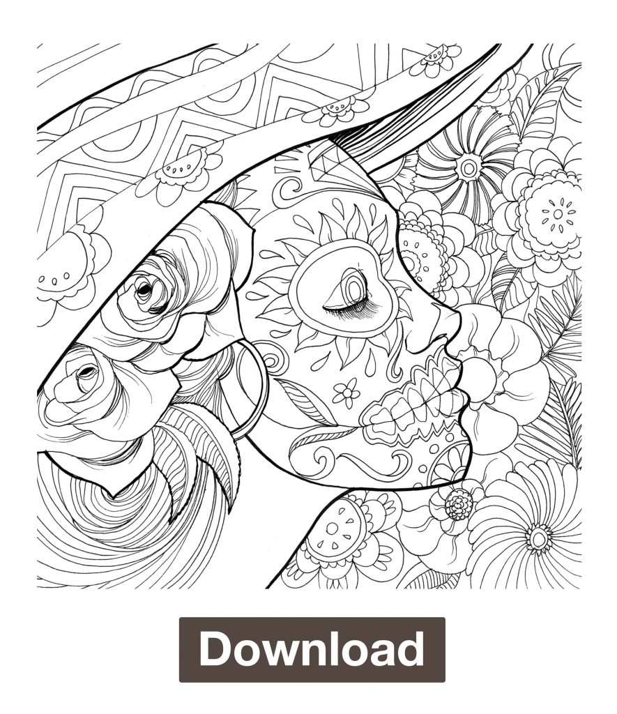Day of the Dead Coloring Page Download - Thunder Bay Press